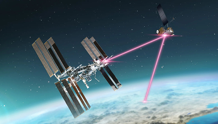 How is free space laser communication used with satellites and moon ...